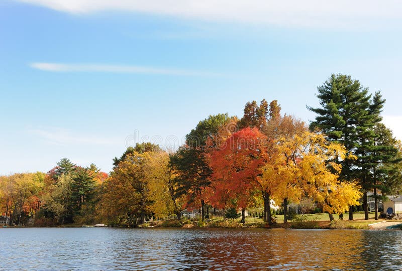 Fall at Lake Nokomis in Minneapolis Stock Image - Image of fall, bright ...