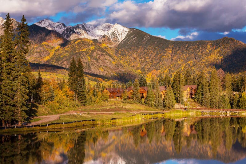 Autumn lake stock photo. Image of colors, season, mirror - 55374966