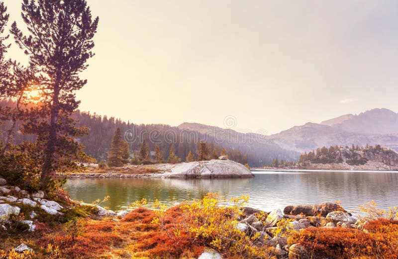 Autumn lake stock image. Image of pier, leaves, beautiful - 150773331