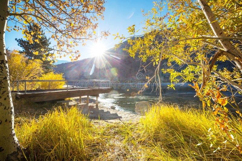 Autumn lake stock photo. Image of lake, reflection, nature - 161671206