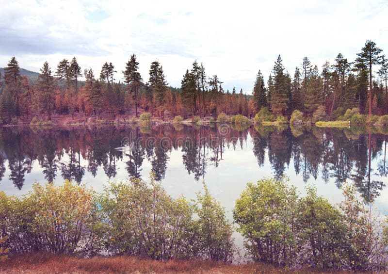 Autumn lake stock image. Image of park, lake, calm, mountains - 227513663