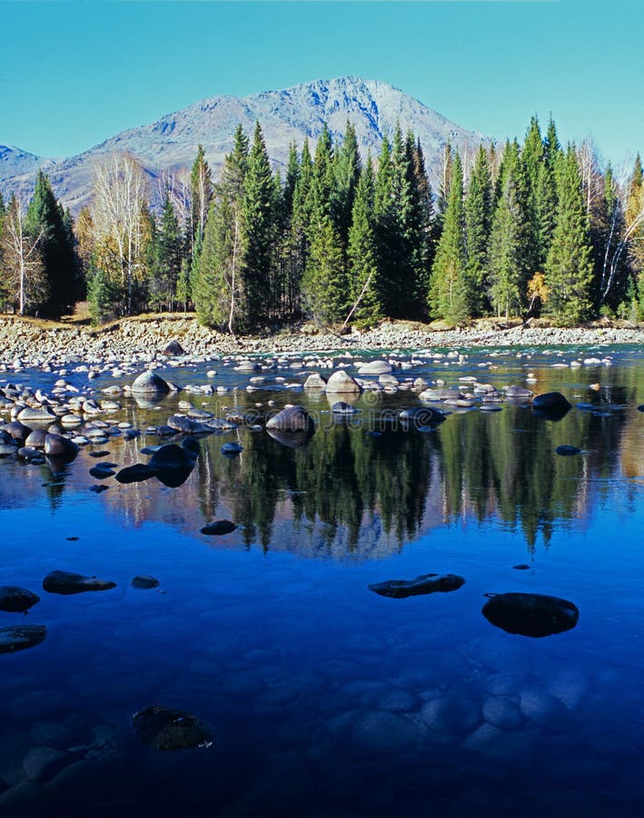 Autumn lake and trees stock image. Image of humu, foliage - 20601321