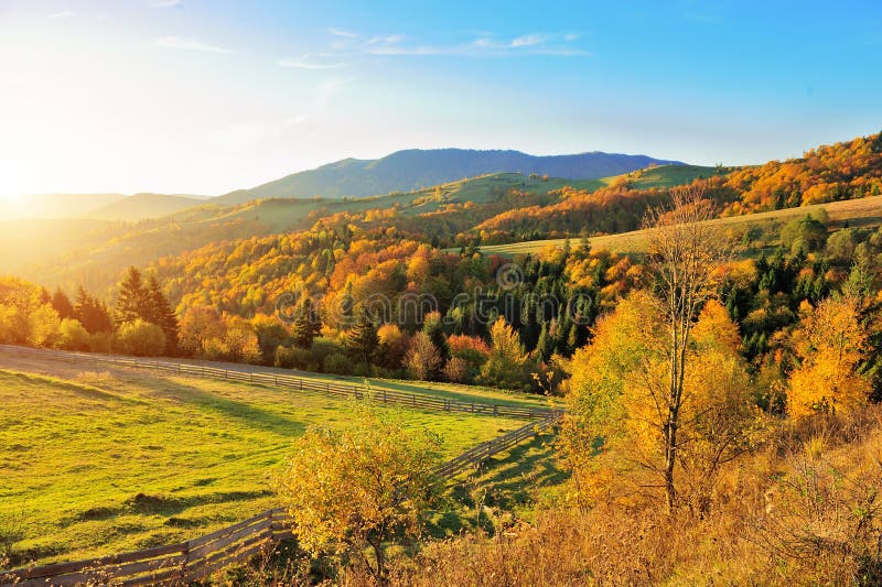Autumn landscape stock image. Image of fall, beauty, clouds - 1731359
