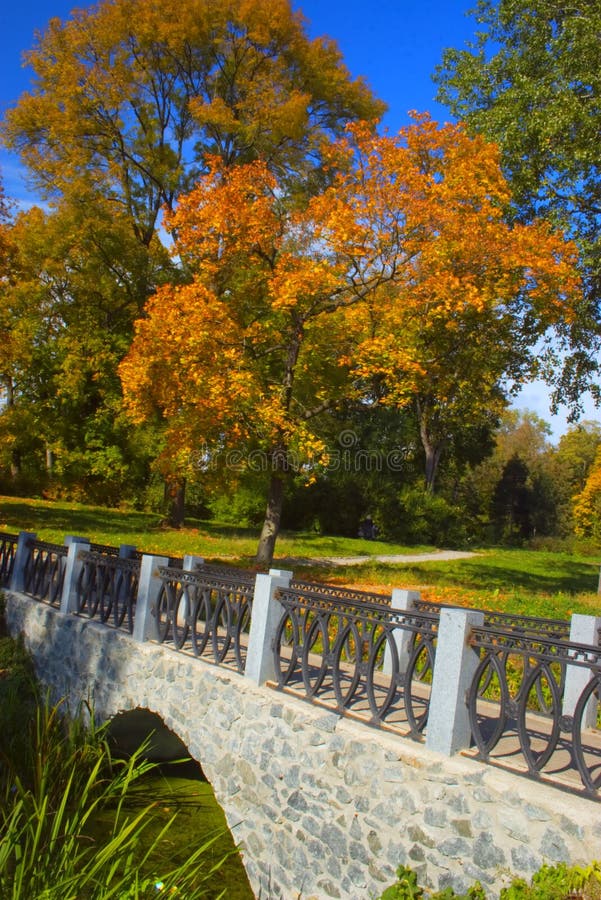 Stone Bridge stock image. Image of water, fall, river - 6768429
