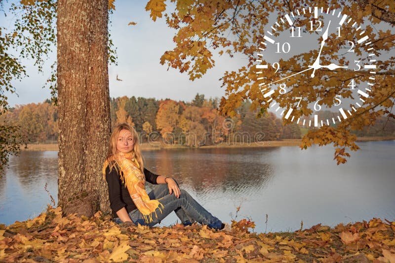 Autumn Landscape Abstraction. Fall Back Time Stock Image - Image of ...