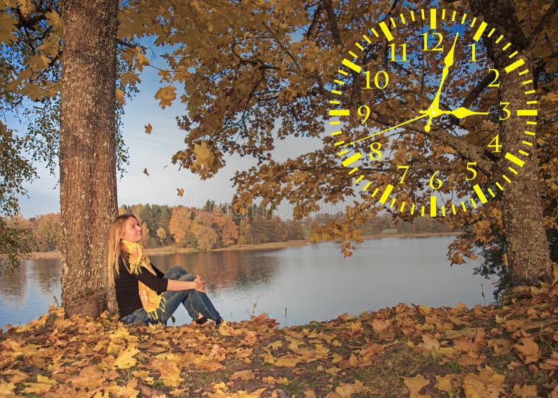 Autumn Landscape Abstraction. Fall Back Time Stock Image - Image of ...