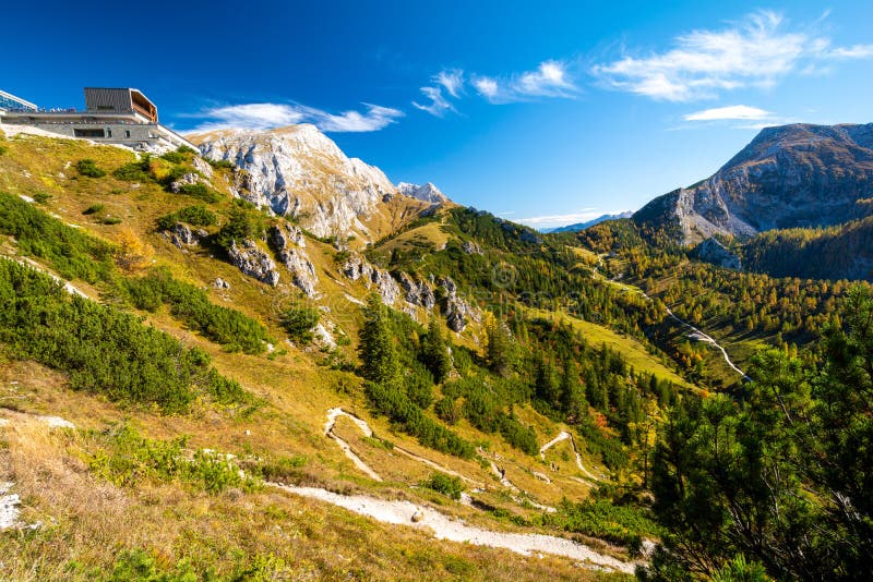 Autumn Landscape in Bavarian Alps in Berchtesgaden in Germany Stock ...