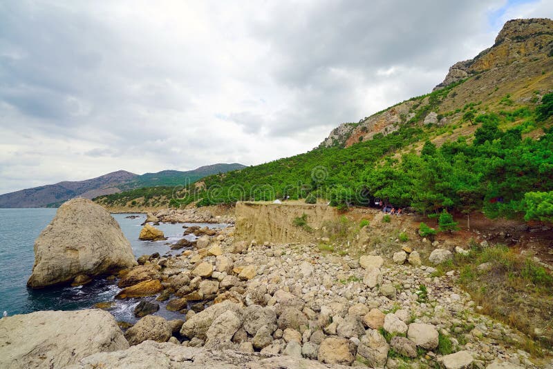 Autumn Landscape of Fig Beach, Cape Aya . Editorial Stock Image - Image ...