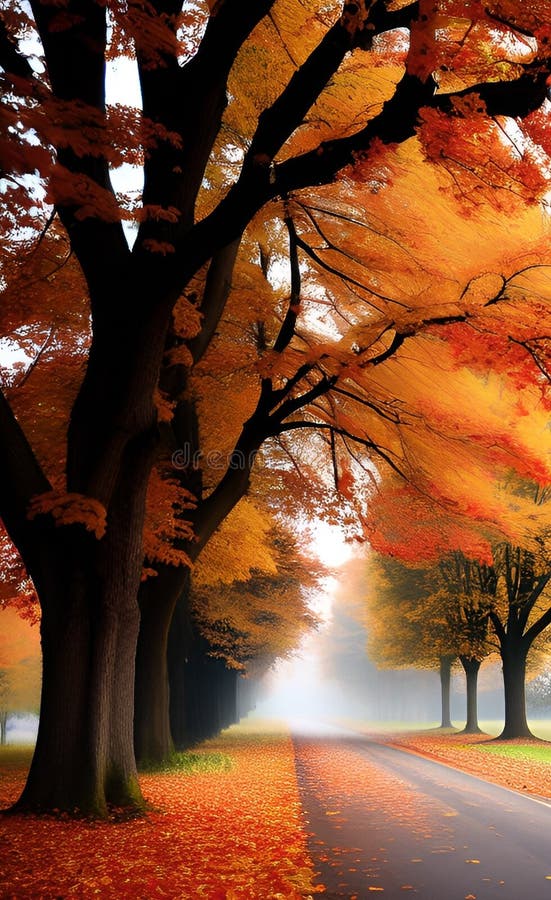 Autumn Landscape Illustration Artificial Intelligence Artwork Generated ...