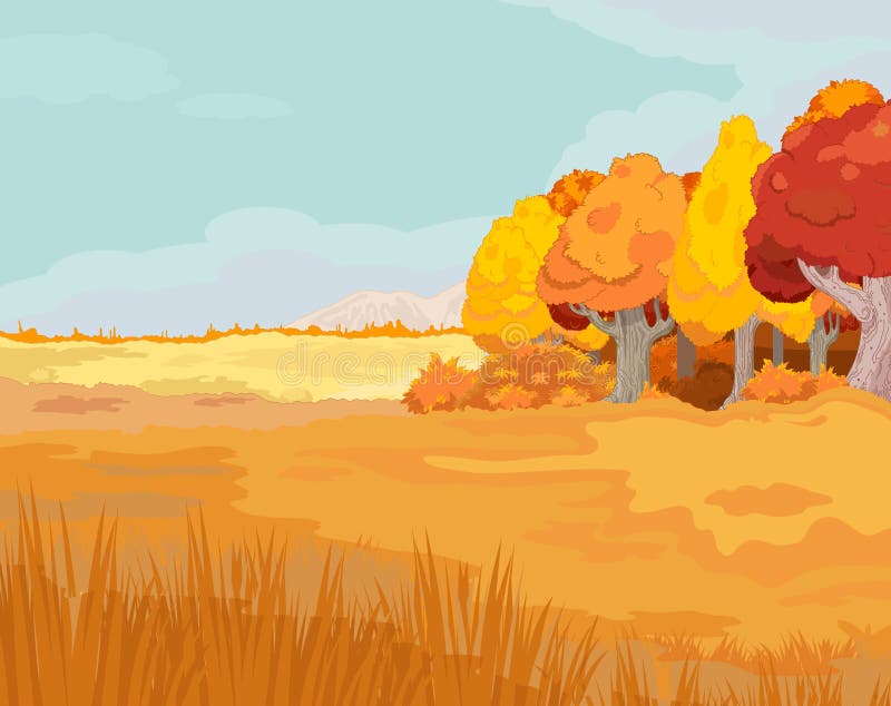Autumn landscape stock vector. Illustration of rural - 16042376