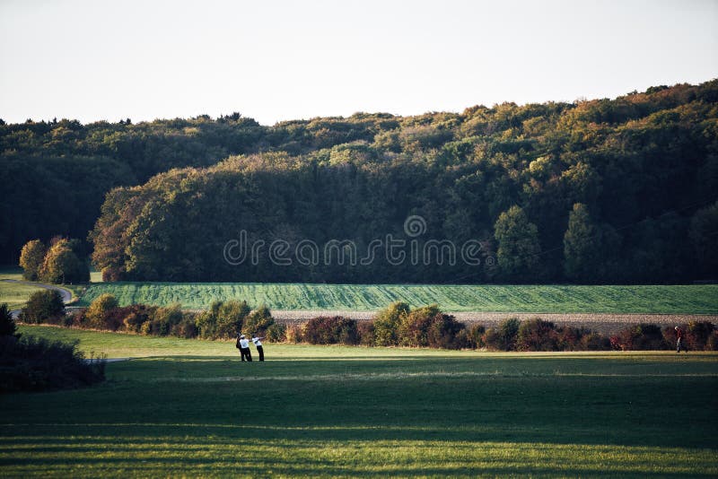 Autumn Landscape with Layers of Agricultural Fields in a Moody Fall ...