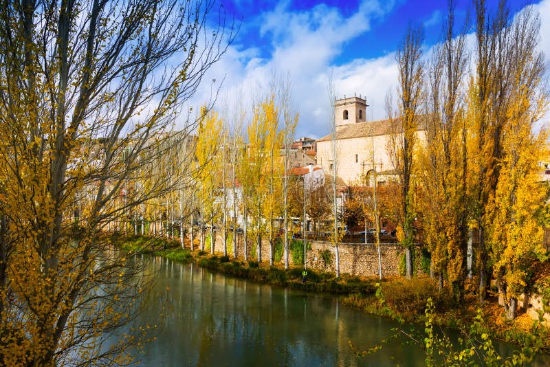 Autumn landscape stock image. Image of trillo, town, alto - 56752567