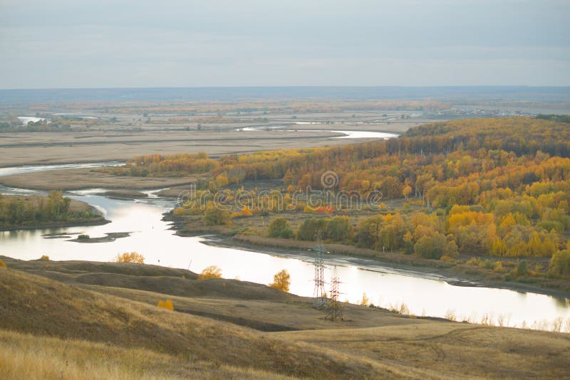 Autumn Landscape with River Stock Photo - Image of nature, lake: 240712020