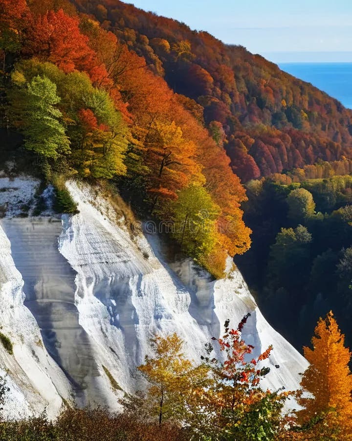 Autumn Landscape Scene stock illustration. Illustration of place ...