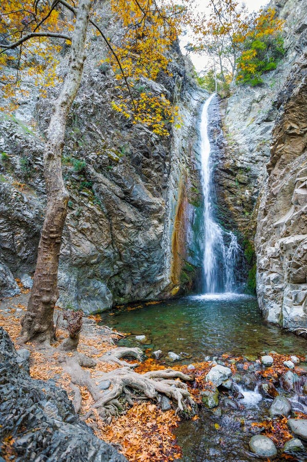 Waterfall in Troodos Area Maybe Caledonia Waterfall Stock Image - Image ...