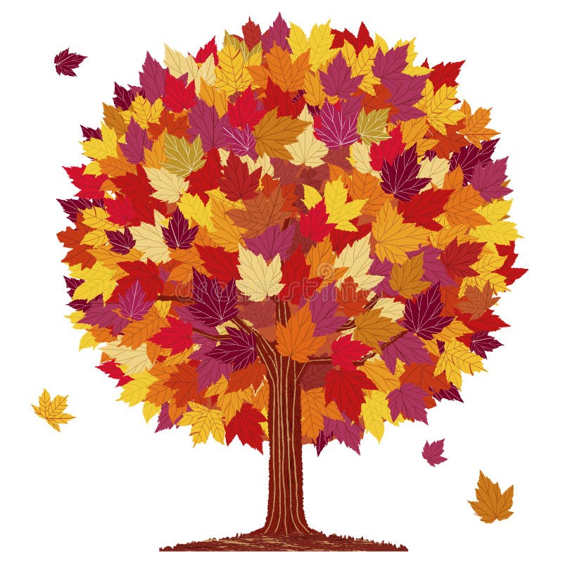 Autumn leaf ball tree stock vector. Illustration of vivid - 44106652