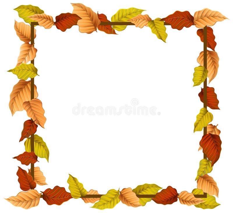 Autumn Leaf Border stock illustration. Illustration of graphic - 1417126