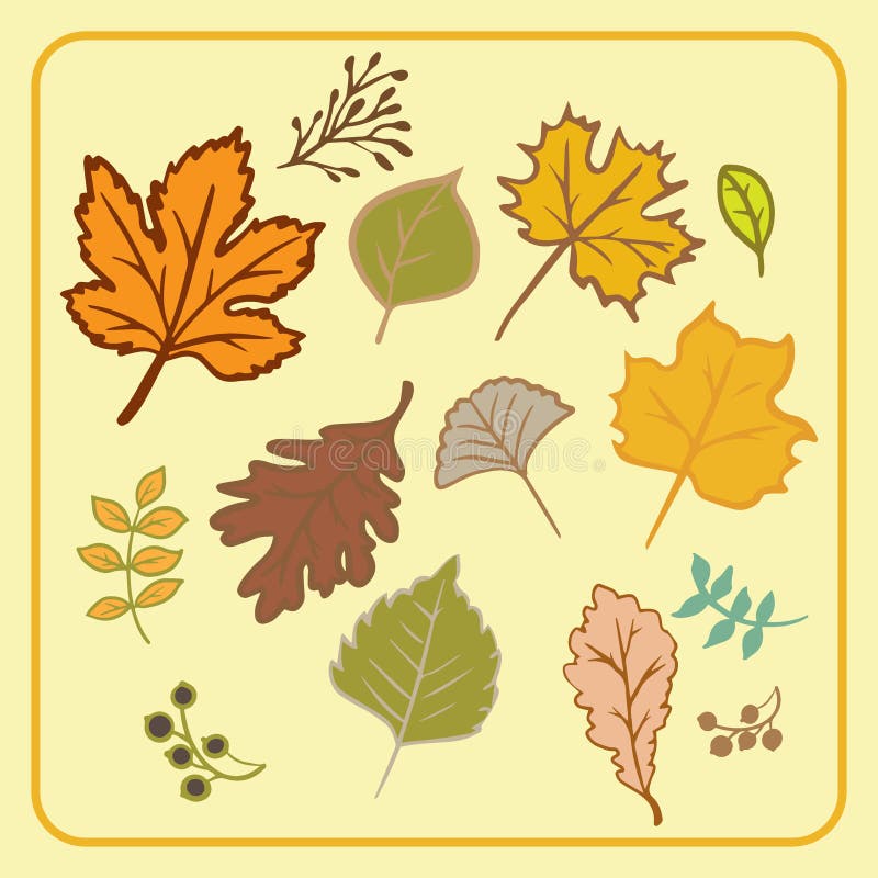 Autumn Leaf Bundle Vector Image for Season or Holiday Concept Stock ...
