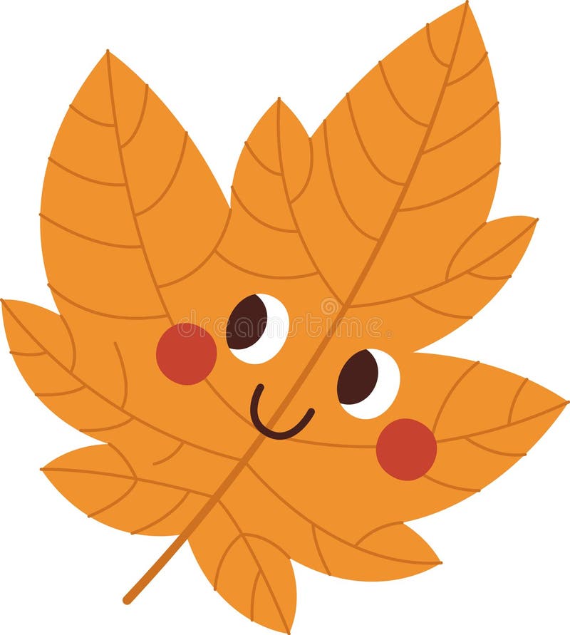 Autumn Leaf Character stock vector. Illustration of fall - 330821533