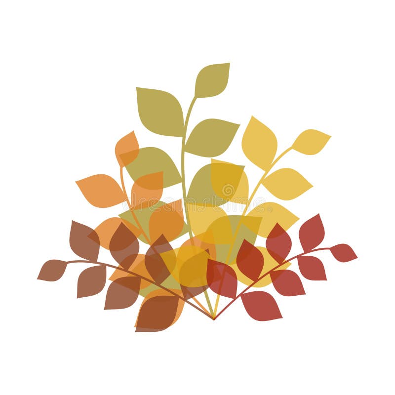 Autumn Leaf Design with White Background Stock Vector - Illustration of ...