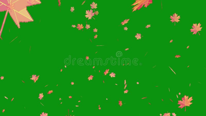 Autumn Leaf Fall Animation in Pixel Art Style. Autumn Maple Leaves ...