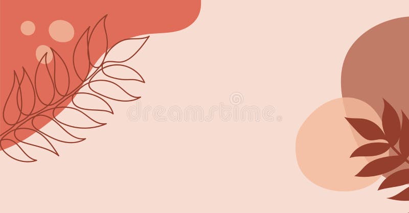 Autumn Leaf in a Hand Drawn Linear Style on Colorful Abstract ...