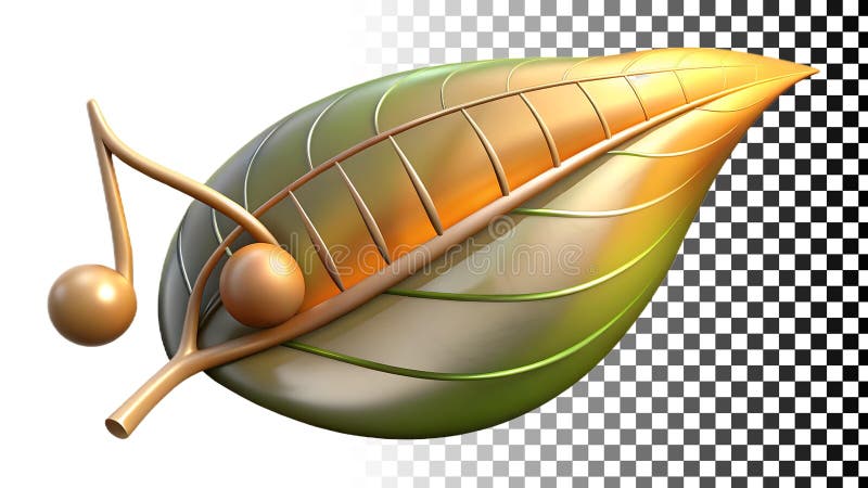 Autumn Leaf with Music Note, Fall Foliage and Melody Illustration Png ...