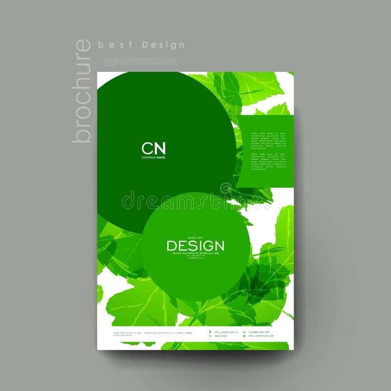 Autumn Leaf Ornament Vector Brochure Template. Flyer Layout Stock ...