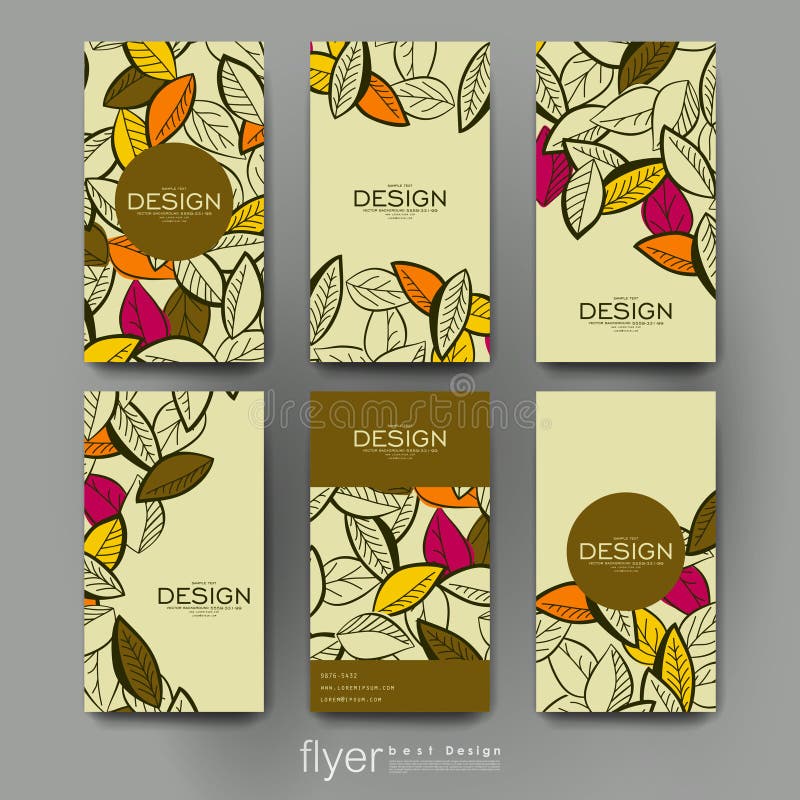 Autumn Leaf Ornament Vector Brochure Template. Flyer Layout Stock ...