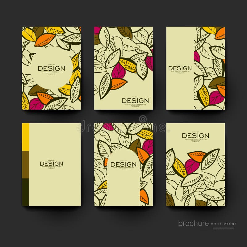 Autumn Leaf Ornament Vector Brochure Template. Flyer Layout Stock ...