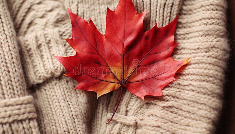 Autumn Leaf Pattern on Maple Tree, Vibrant Colors Generated by AI Stock ...
