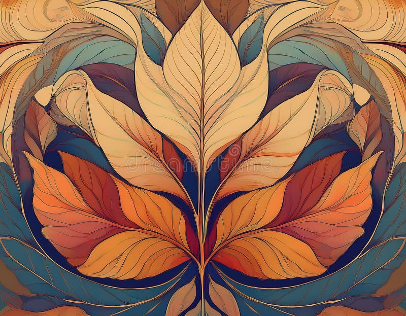 Autumn Leaf Print Pattern Repeated Single Leaf Design in Seasonal ...