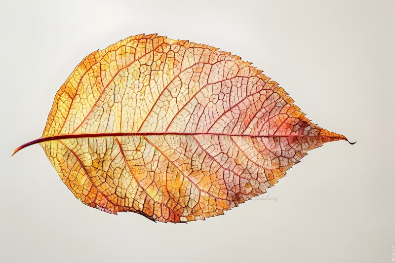 Autumn Leaf S Intricate Vein Structure, a Detailed Study of Delicate ...