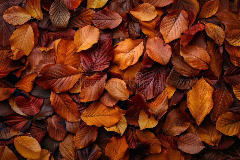 Autumn Leaf Texture Background, Colored Autumn Tree Leaves Pattern, Red ...