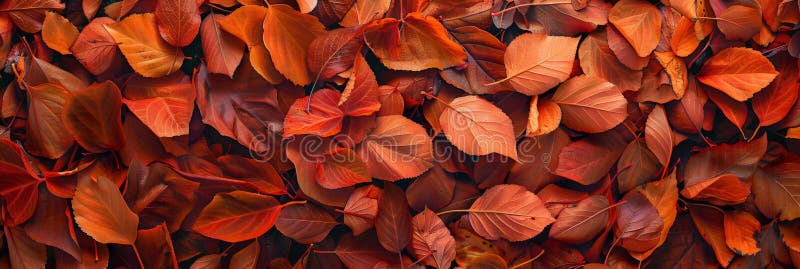 Autumn Leaf Texture Background, Colored Autumn Tree Leaves Pattern, Red Orange Foliage Banner ...