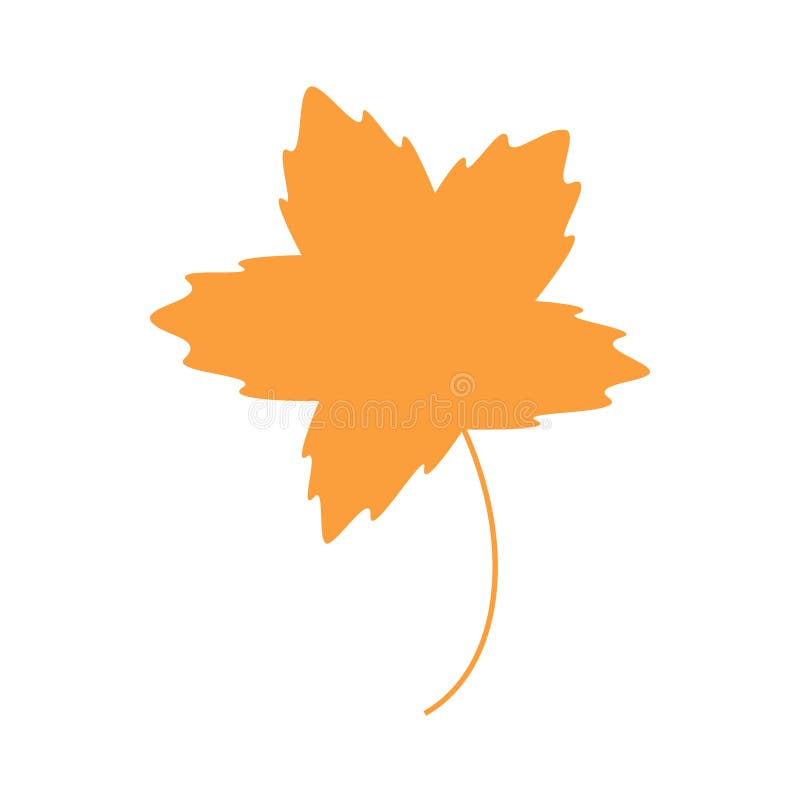 Autumn Maple Orange Leaf Vector Stock Vector - Illustration of drawing ...