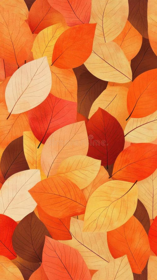 Autumn Leaves Abstract Art stock illustration. Illustration of design ...