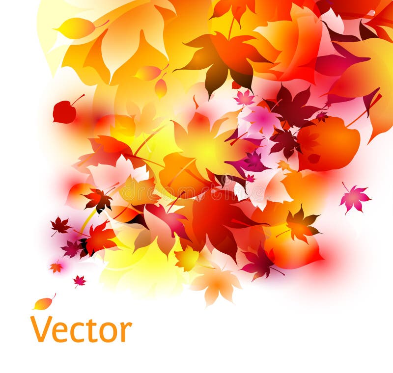 Autumn Leaves Abstract Background Stock Vector - Illustration of branch ...