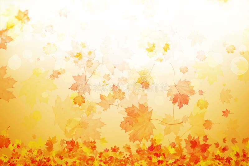 Autumn Vector Watercolor Fall Leaves Stock Vector - Illustration of ...