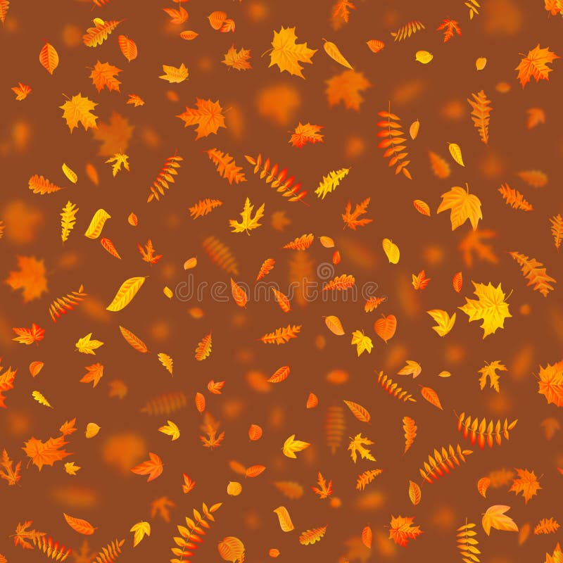 Autumn Leaves Background Seamless Pattern. EPS 10 Stock Vector ...