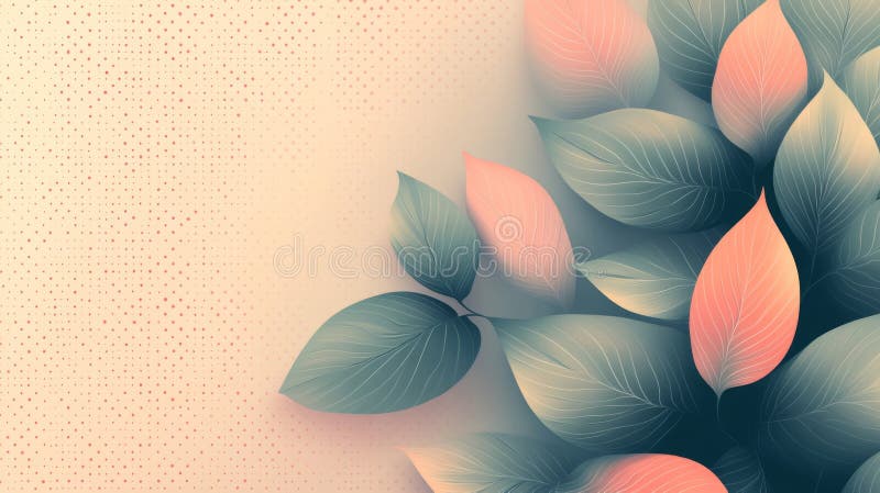 Autumn Leaves Background Soft Pastel Colors Stock Illustration ...