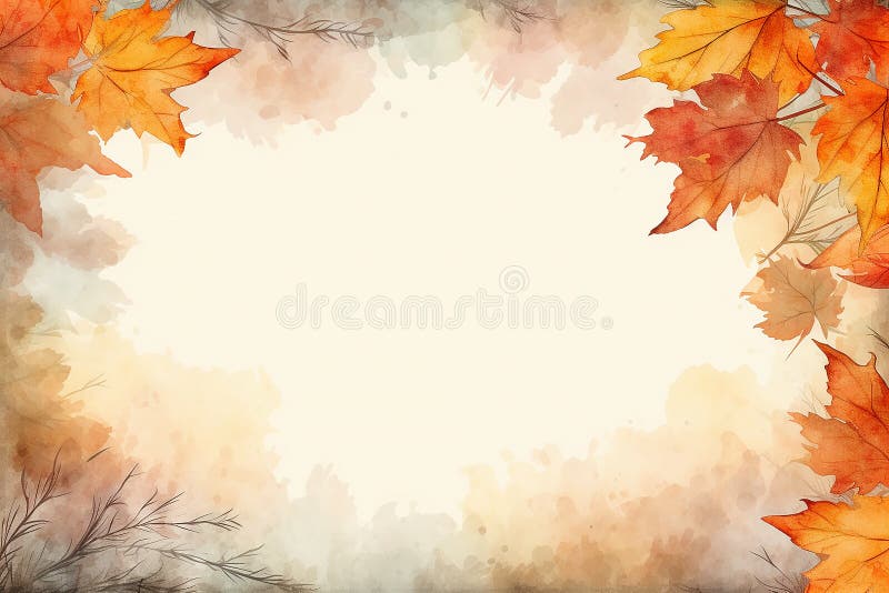 Autumn Leaves Background with Space for Text. Generative AI Image Stock ...