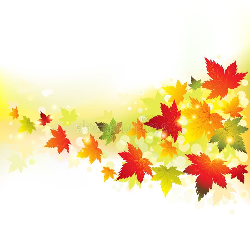 Autumn Leaves Background.Vector. Stock Vector - Illustration of floral ...