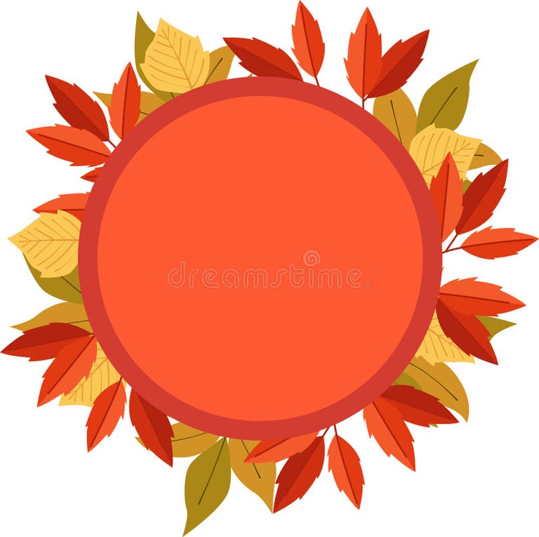Autumn Leaves Badge stock vector. Illustration of template - 285207319