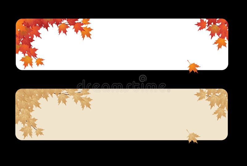 Maple Footer / Autumn Leaves Stock Illustration - Illustration of card ...