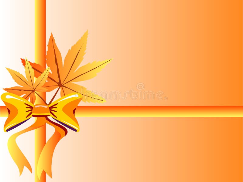 Autumn leaves and bow stock vector. Illustration of change - 1412052