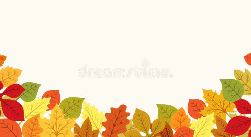 Autumn Leaves Branch Border Stock Vector - Illustration of season ...