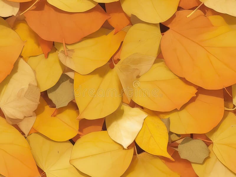 Autumn Leaves Collage Background. Stock Illustration - Illustration of ...