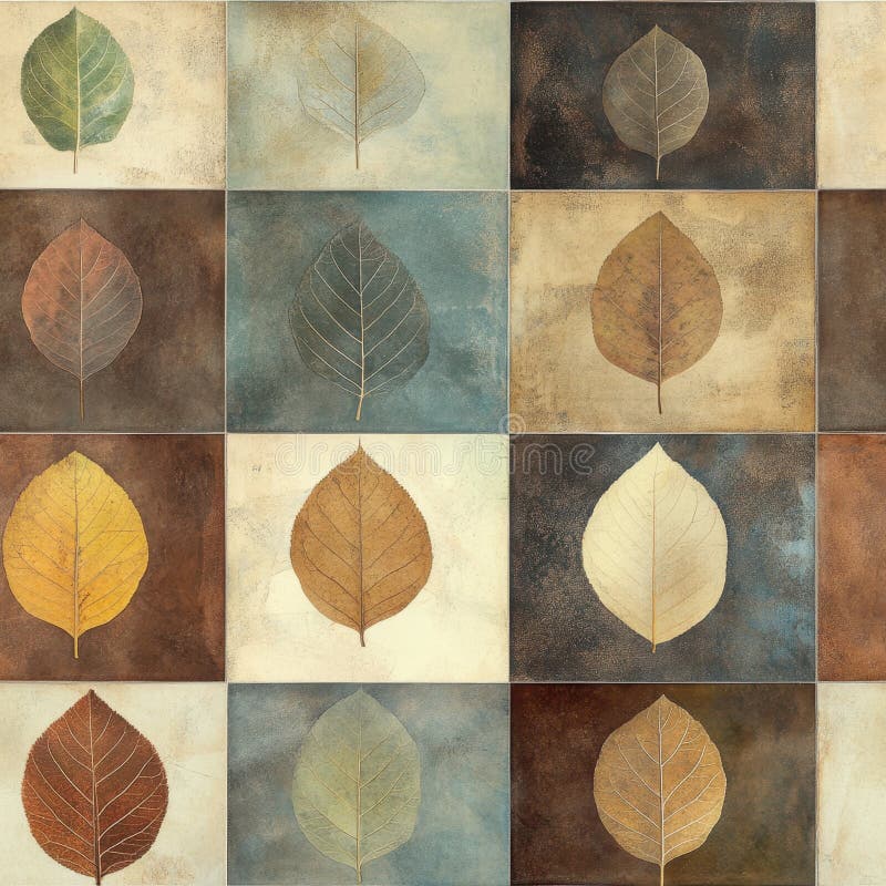 Autumn Leaves Collage on Vintage Textured Background Stock Photo ...