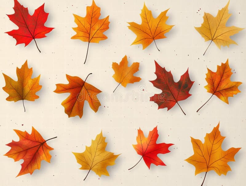 Autumn Leaves, a Collection of Fall Foliage Stock Illustration ...